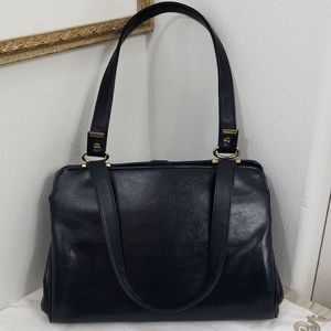 Bags | Vintage Dark Blue Handbag | Poshmark